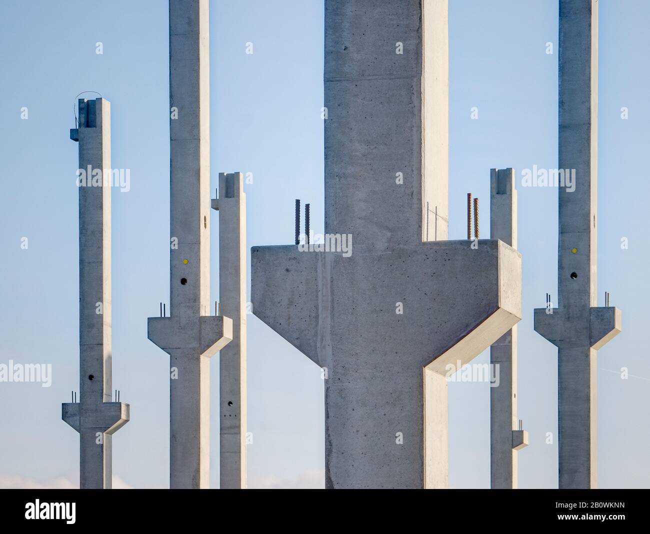 construction site, concrete columns Stock Photo - Alamy