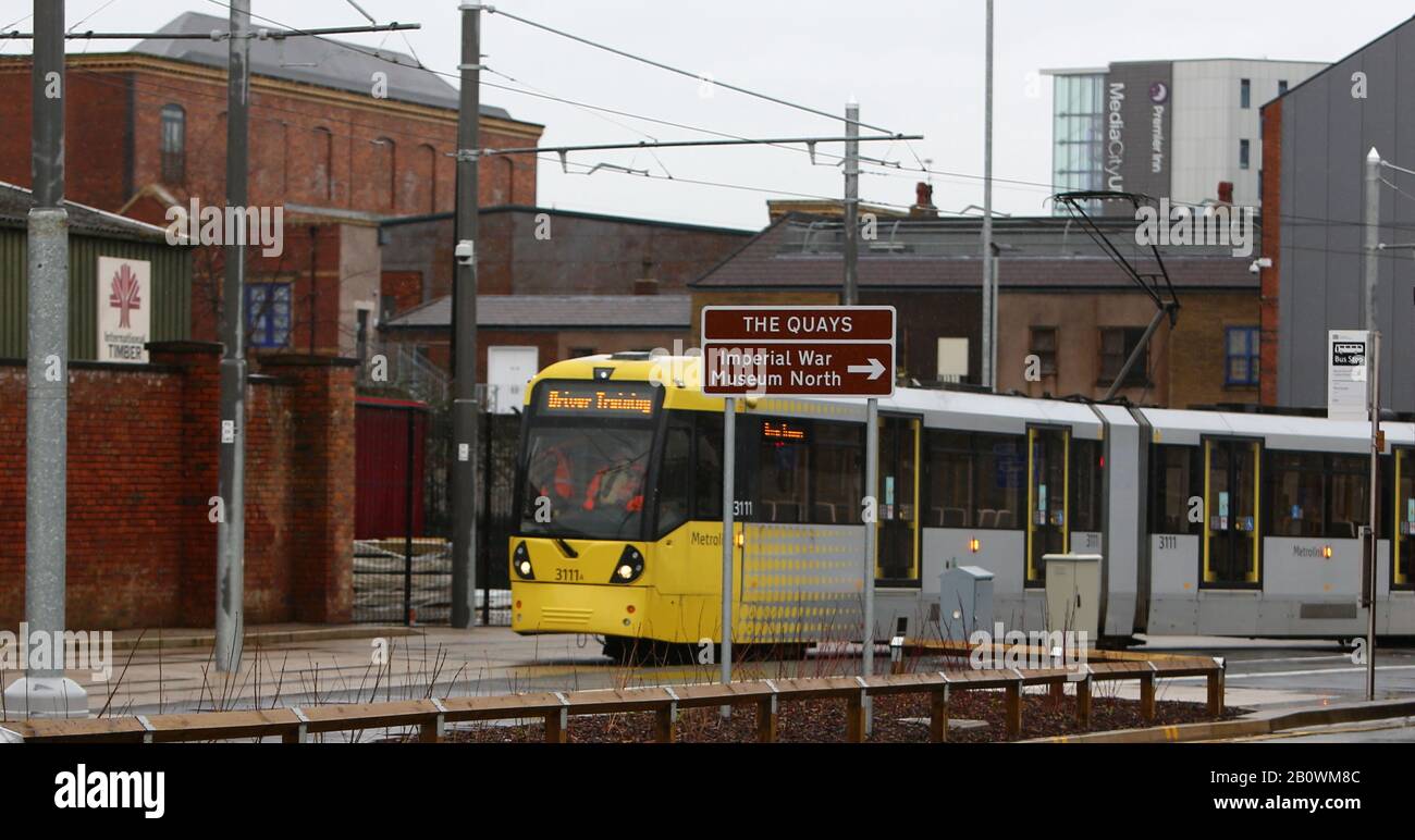 Manchester,Uk New Metrolink trams on test in Media City credit Ian ...