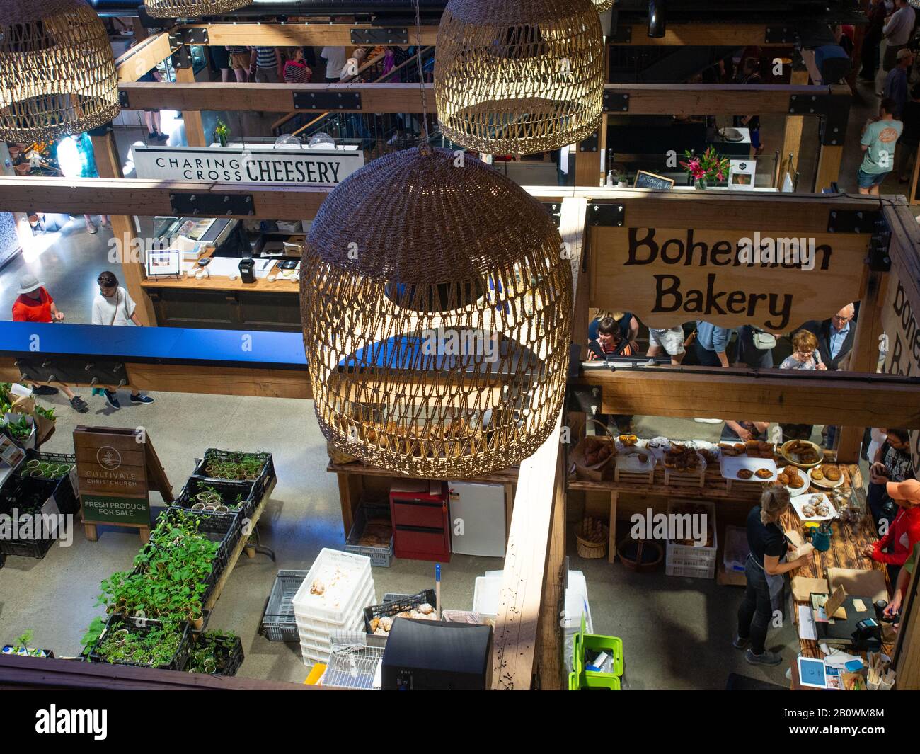 Stalls At An Inside Market In Christchurch Stock Photo - Alamy