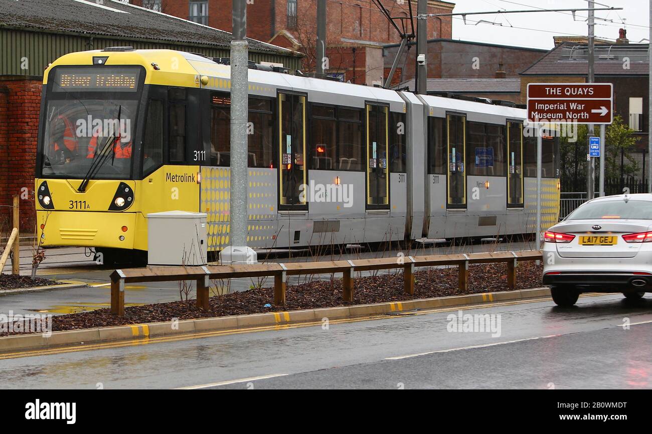 Manchester,Uk New Metrolink trams on test in Media City credit Ian ...