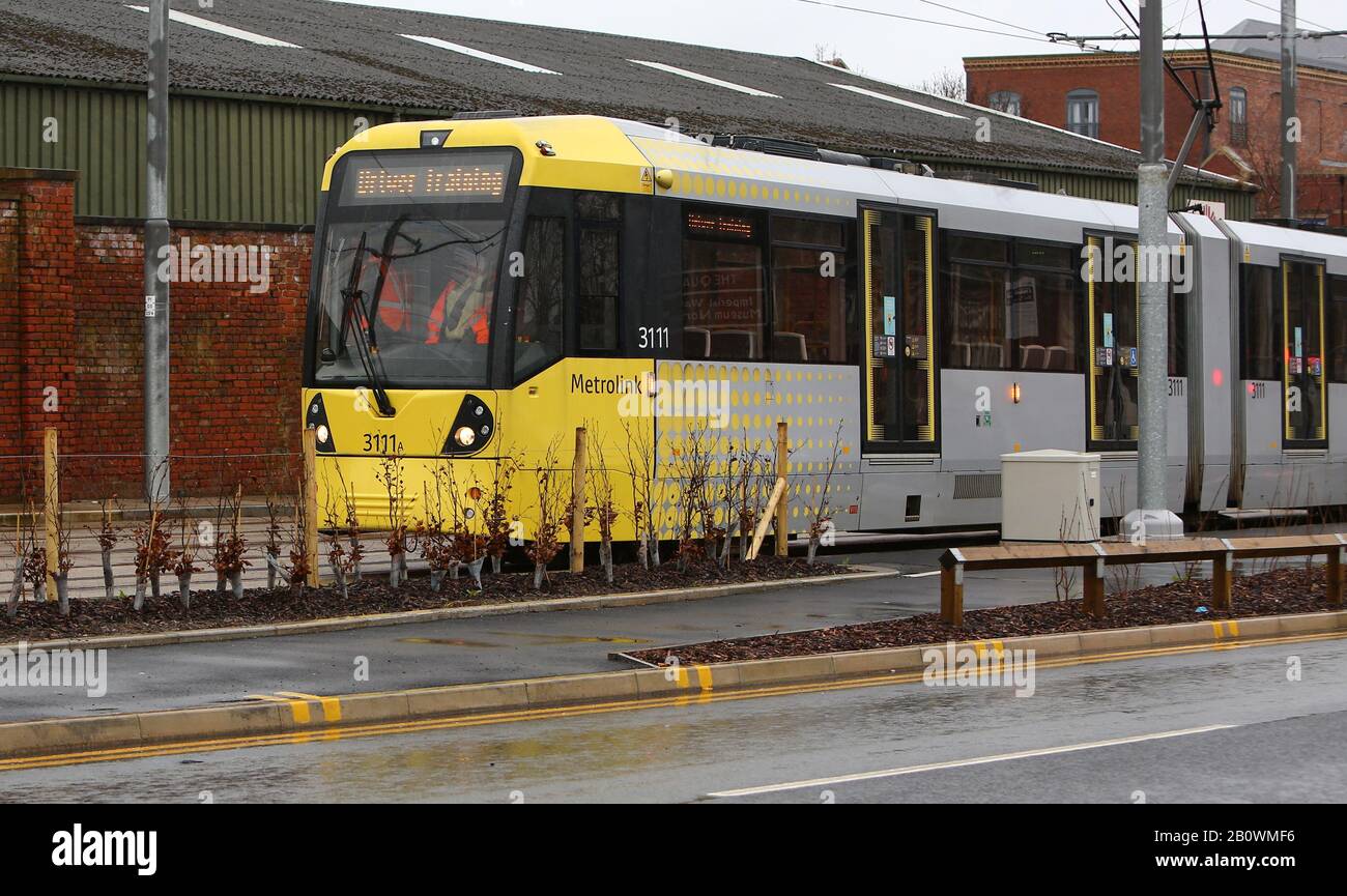 Manchester,Uk New Metrolink trams on test in Media City credit Ian ...