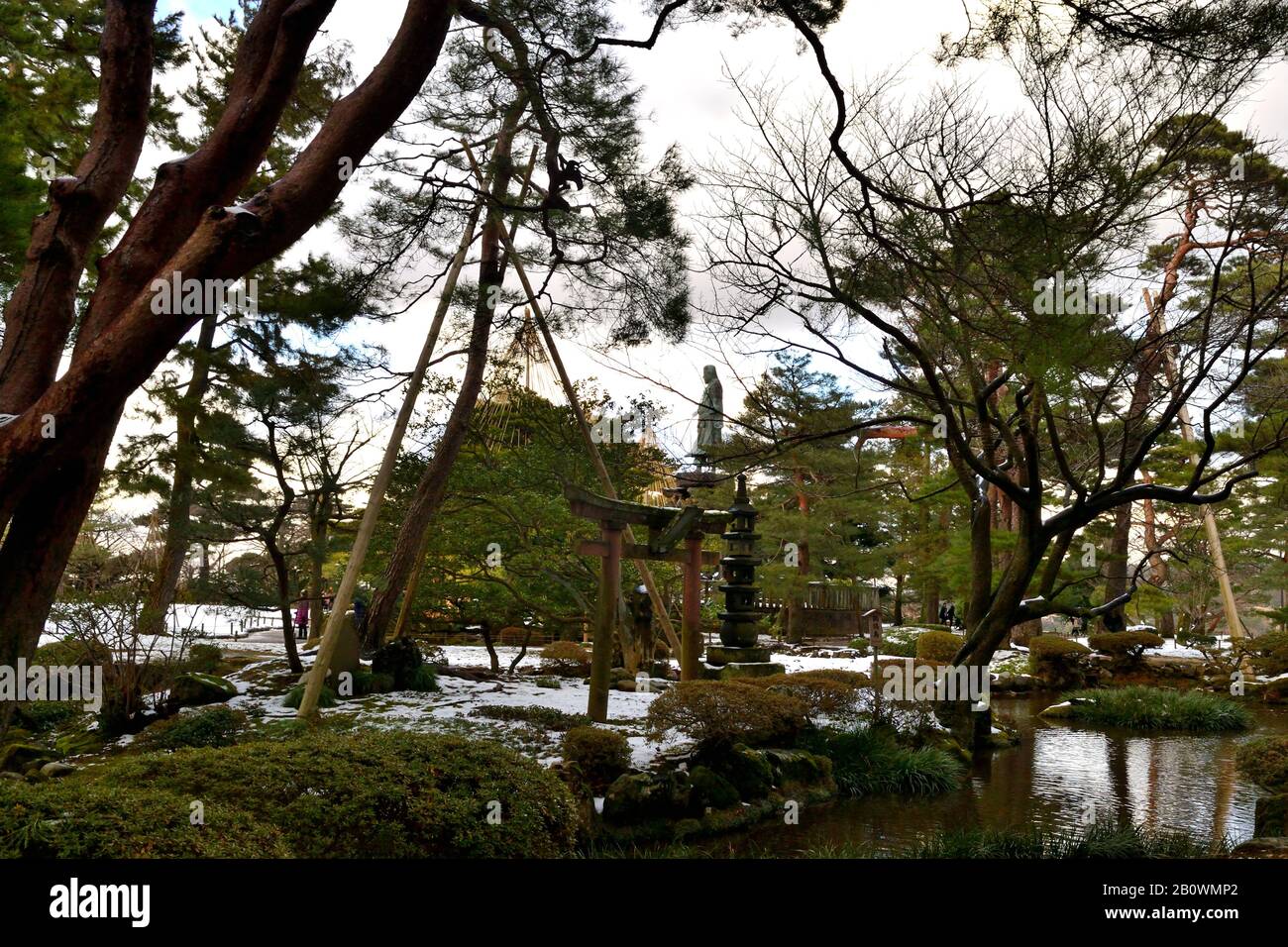 View of the Kenroku En garden during the winter season, Kanazawa Stock ...