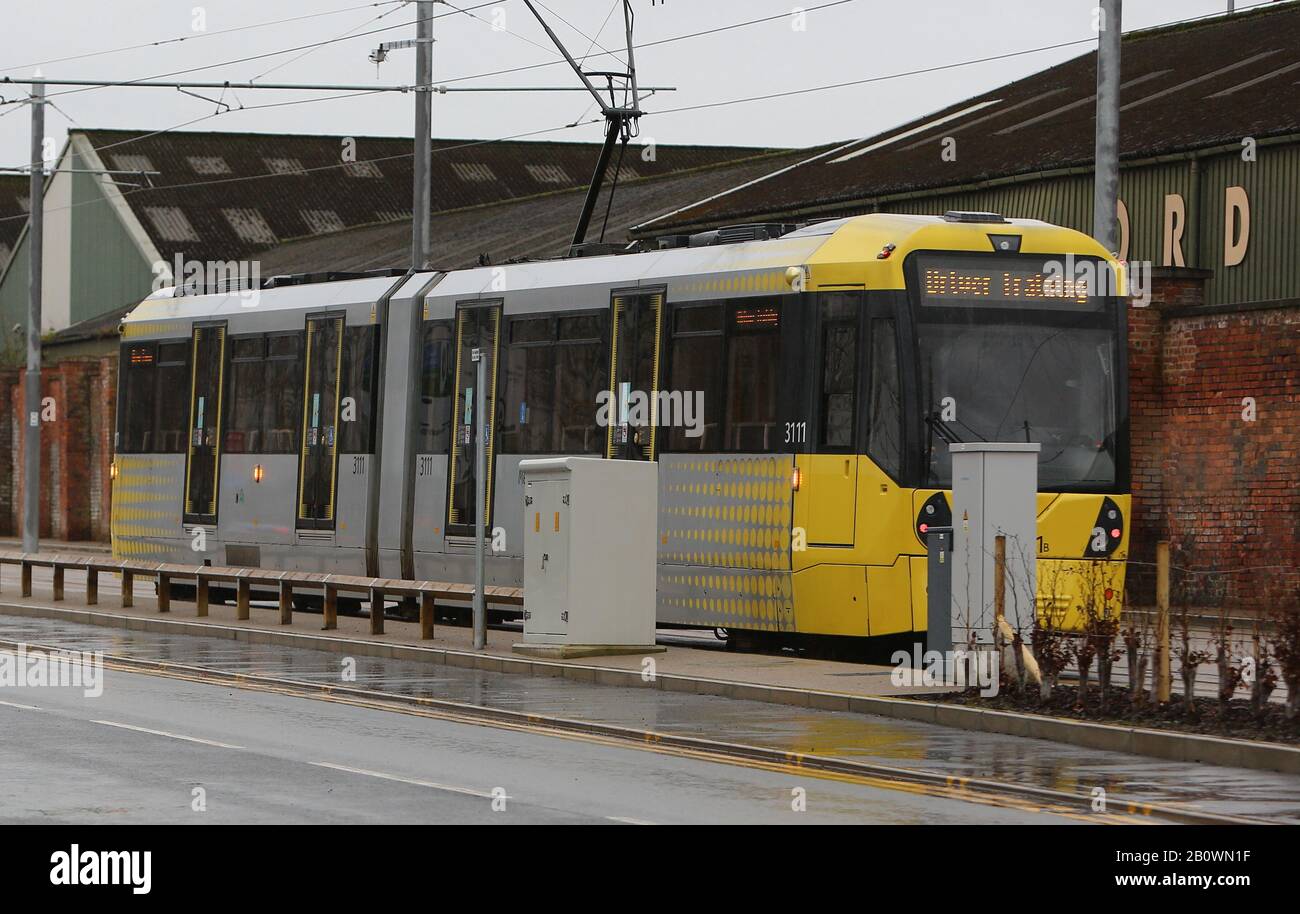 Manchester,Uk New Metrolink trams on test in Media City credit Ian ...