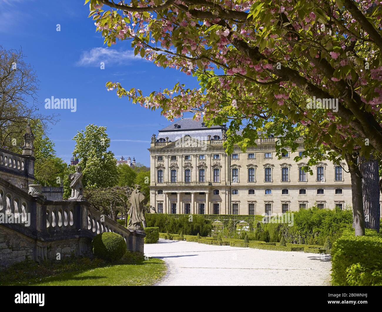 Hofgarten with Wuerzburg Residence in Wuerzburg, Lower Franconia ...