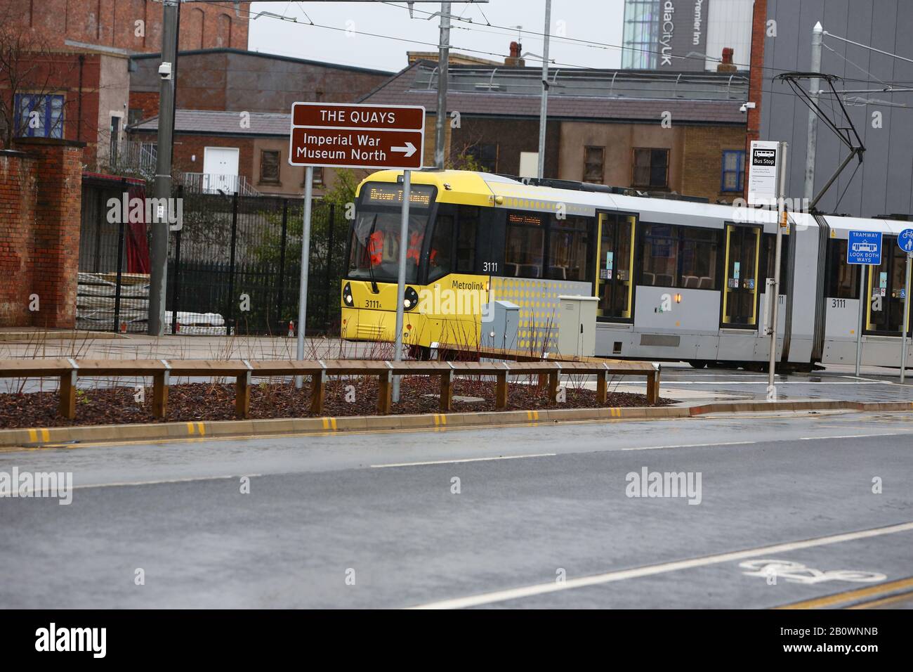 Manchester,Uk New Metrolink trams on test in Media City credit Ian ...