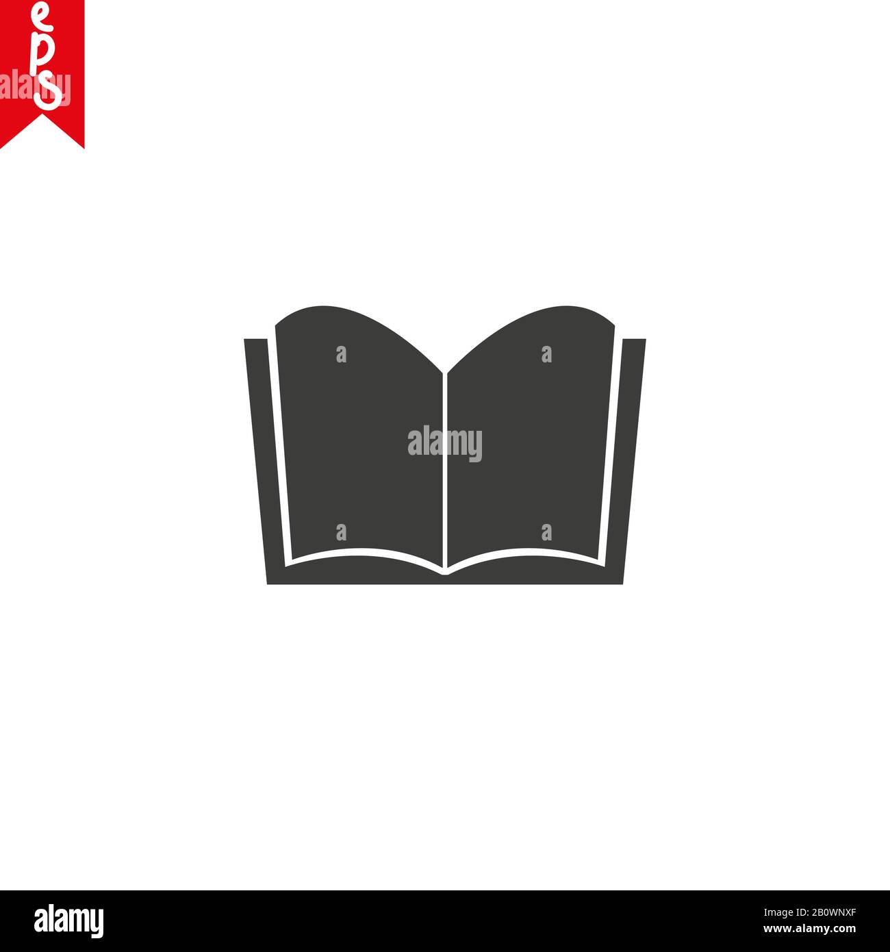 Book icon vector, solid illustration, pictogram isolated on white Stock ...