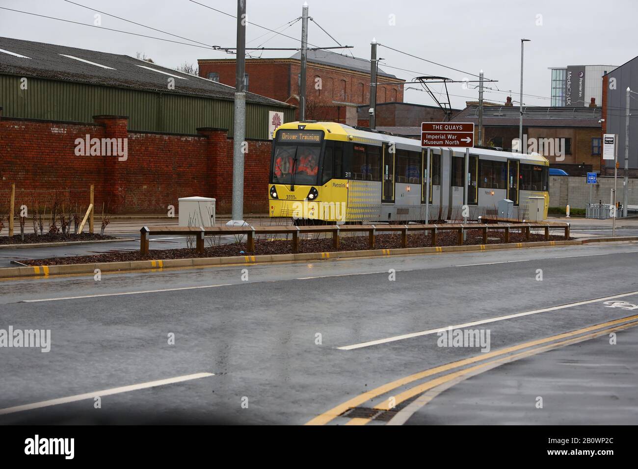Manchester,Uk New Metrolink trams on test in Media City credit Ian ...
