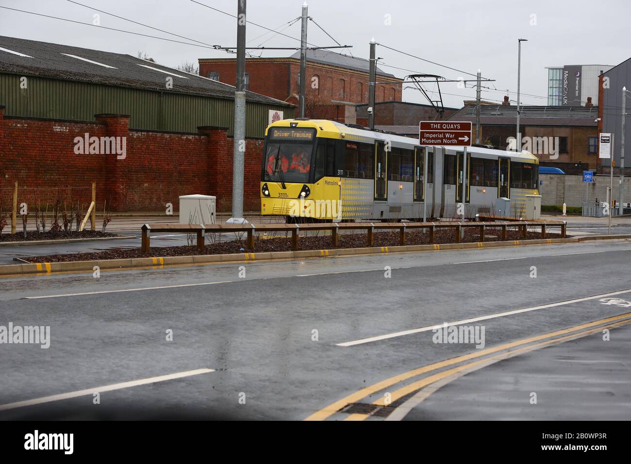 Manchester,Uk New Metrolink trams on test in Media City credit Ian ...