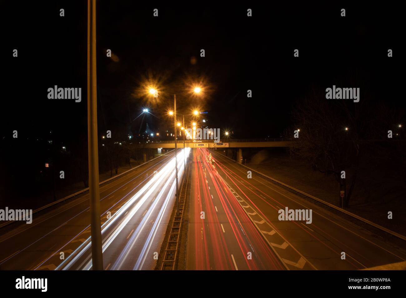 City highway munich street lights Stock Photo - Alamy