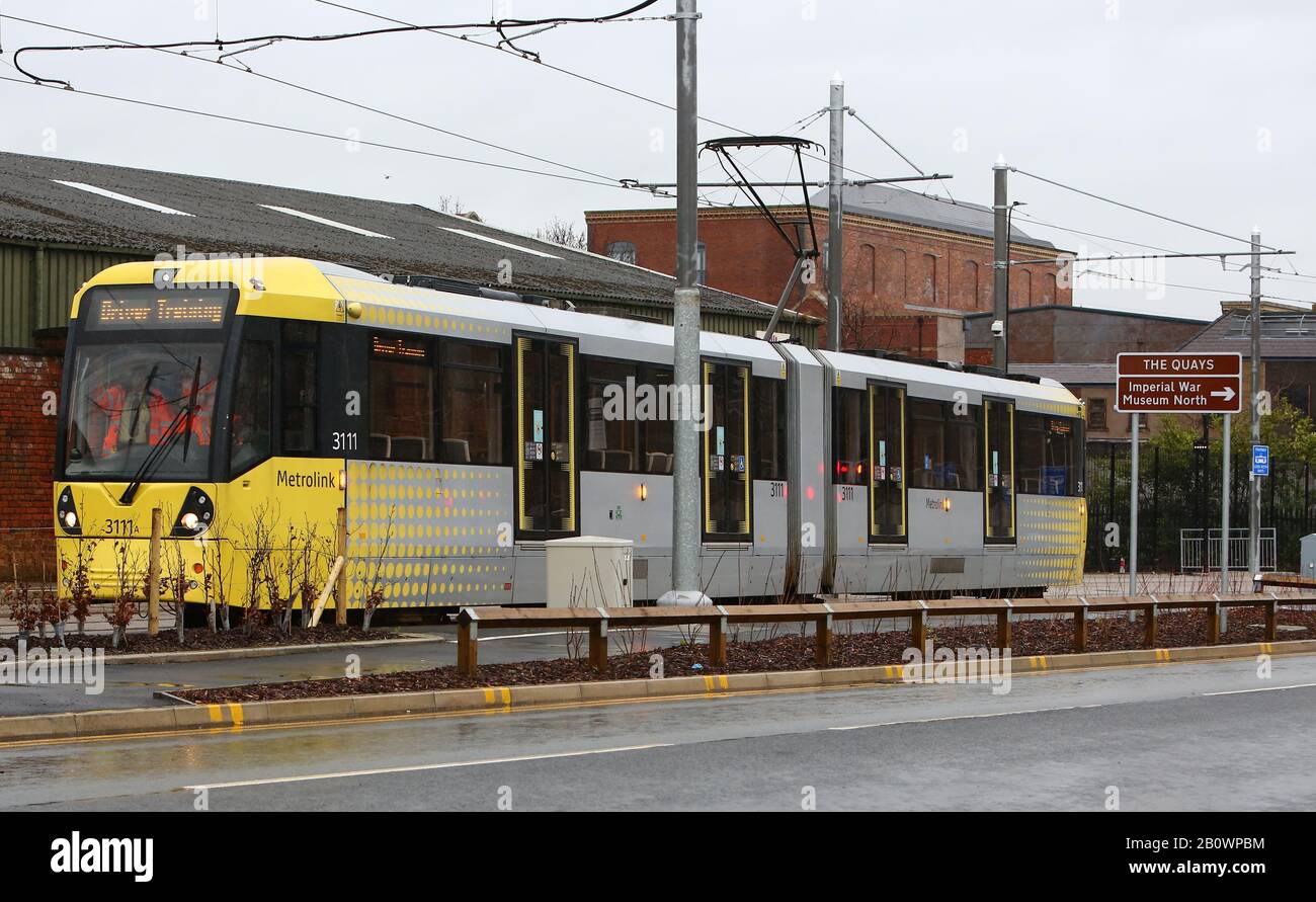 Manchester,Uk New Metrolink trams on test in Media City credit Ian ...