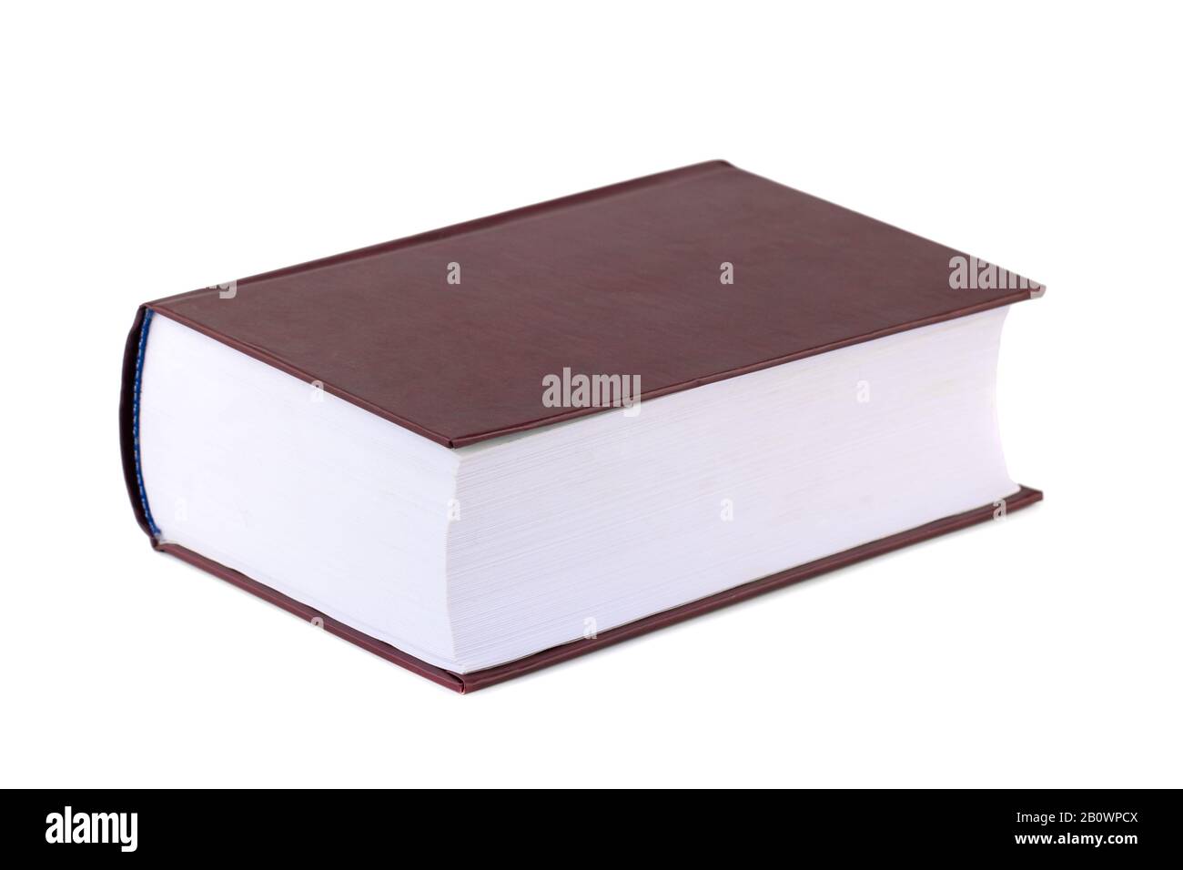 Thick red book isolated on a white background Stock Photo - Alamy