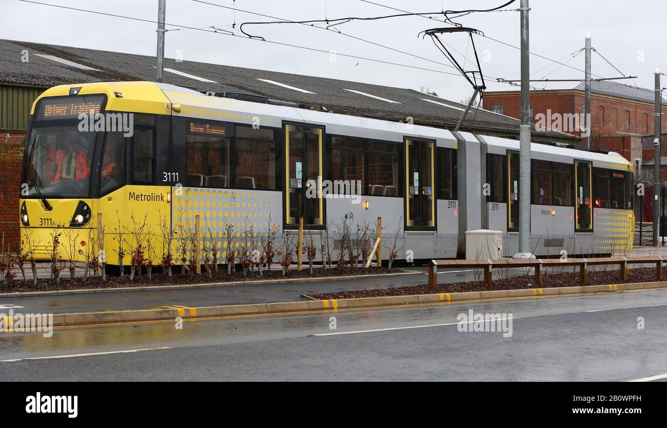Manchester,Uk New Metrolink trams on test in Media City credit Ian ...