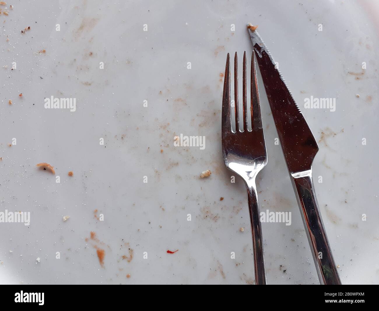 Empty dinner plate after meal hi-res stock photography and images - Alamy