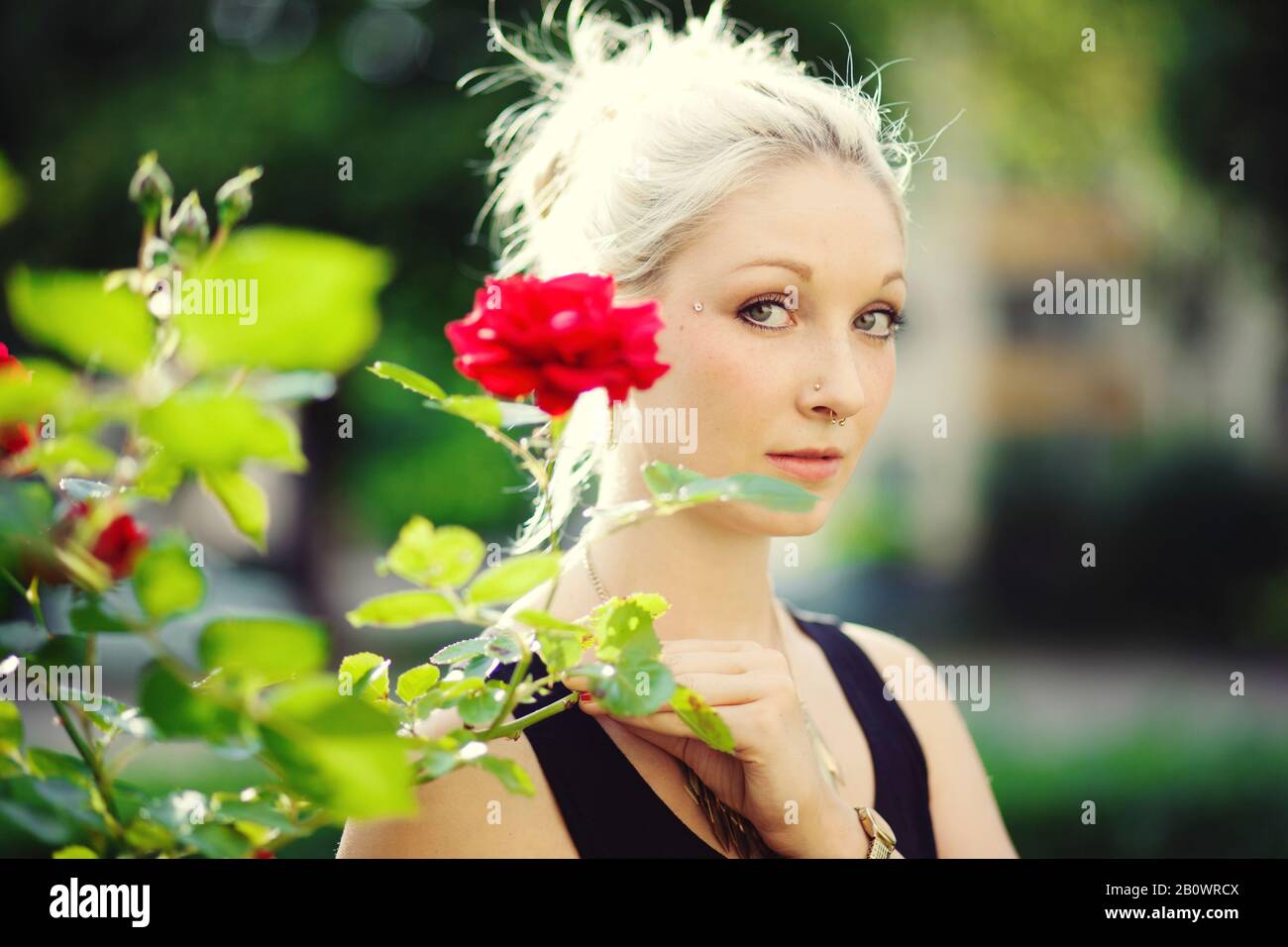 Portrait attractive female looking camera hi-res stock photography and ...