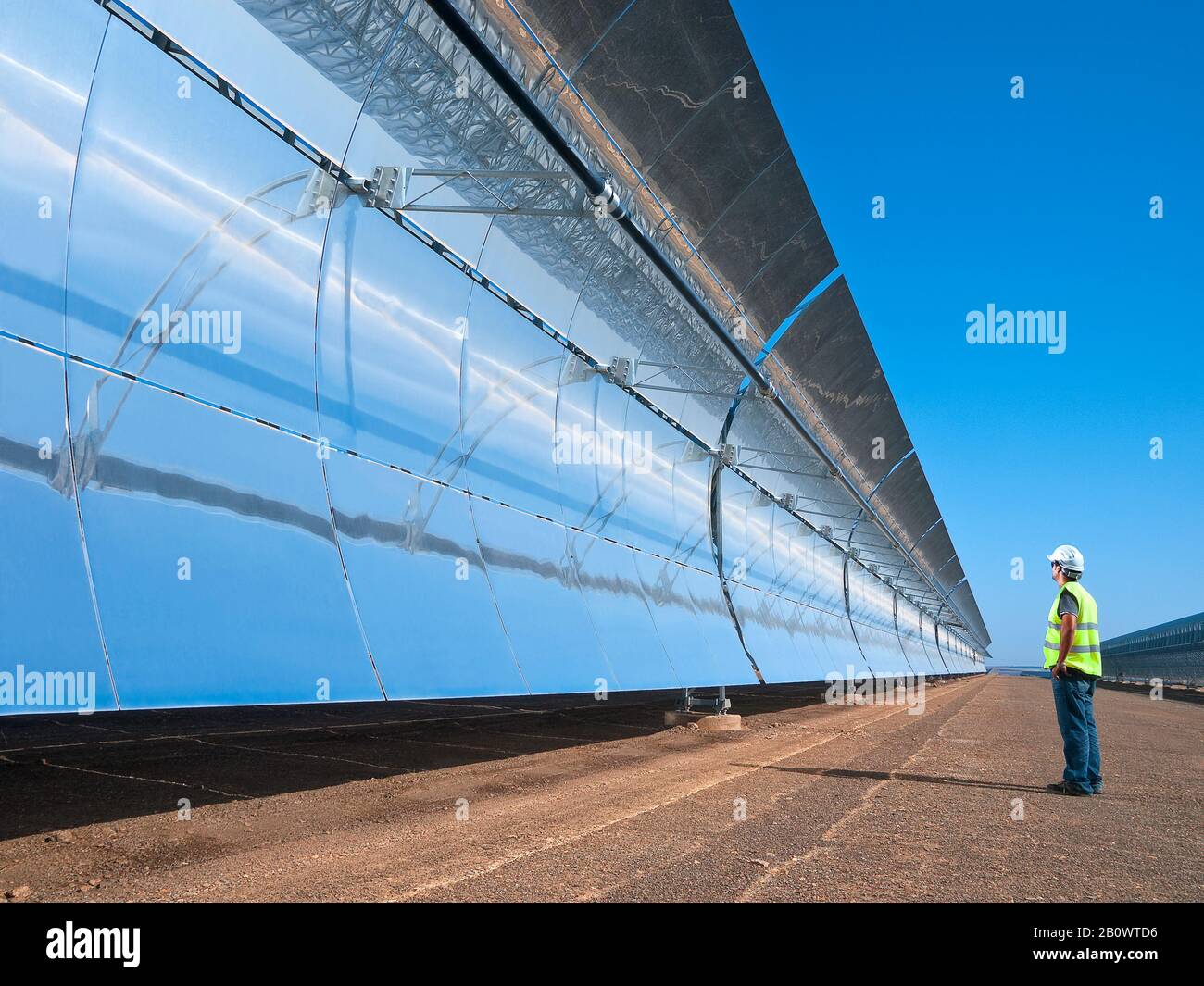 Andasol 1 solar thermal power plant, Guadix, Spain, Europe Stock Photo ...