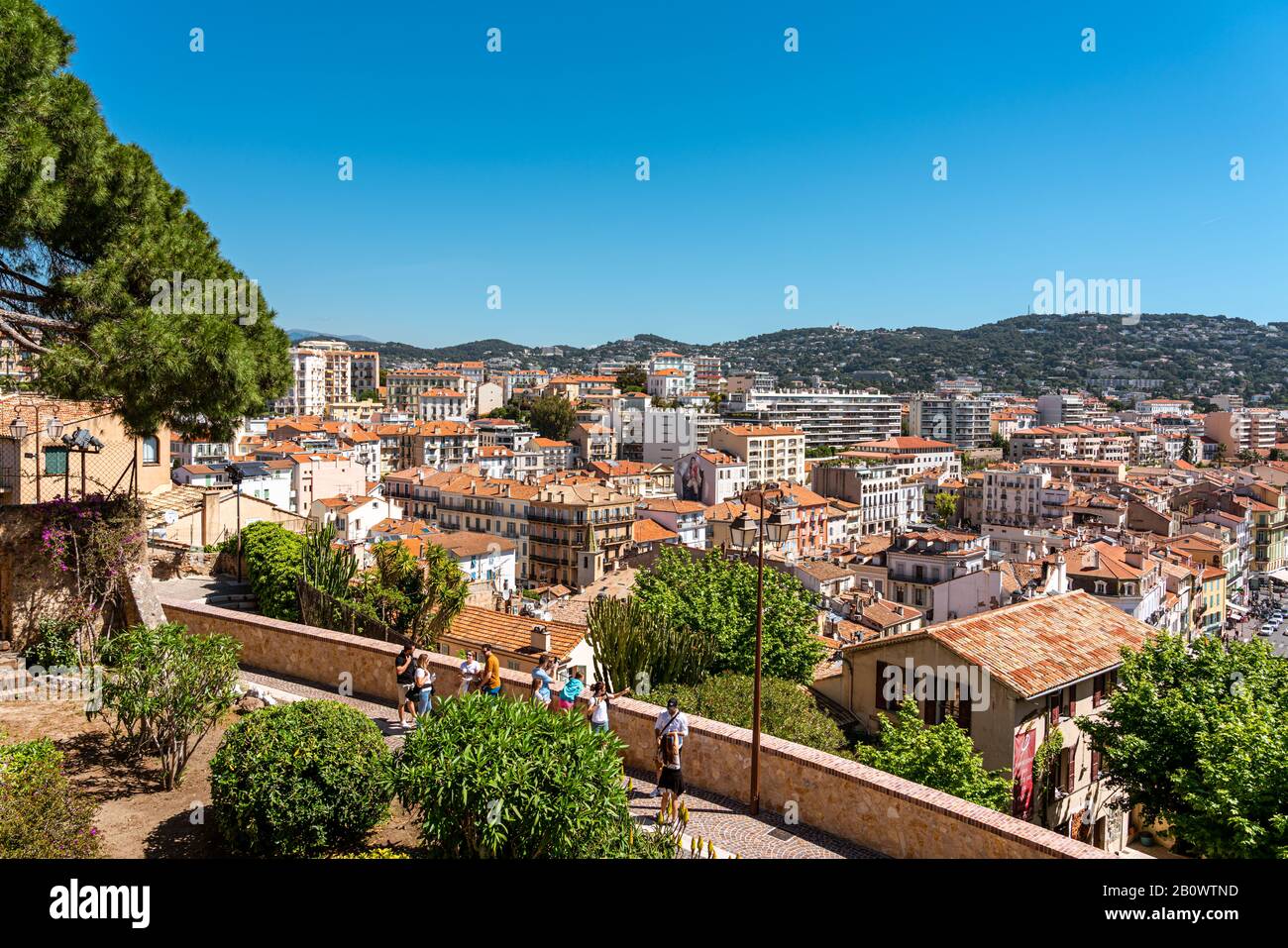 CANNES, FRANCE - JUNE 01, 2019: Aerial View Of Downtown City Of Cannes ...