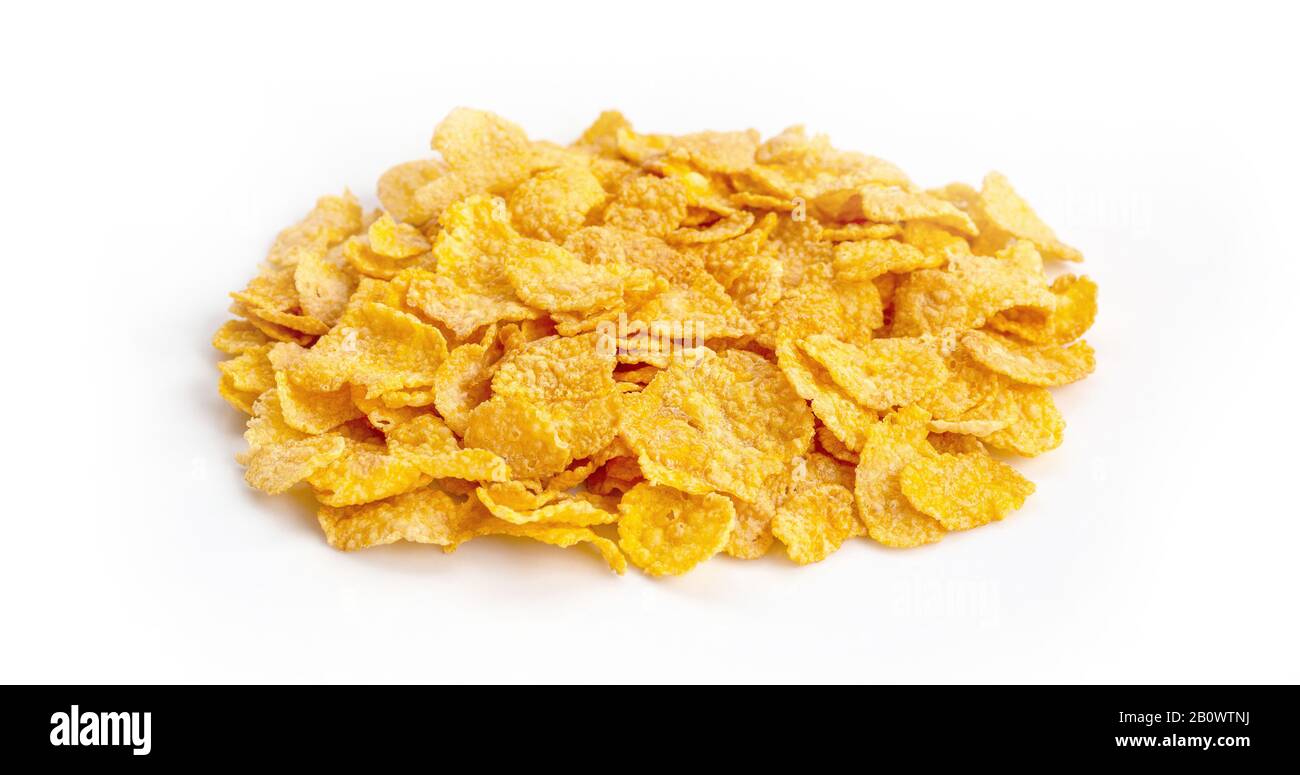 Cornflakes isolated on white background Stock Photo - Alamy