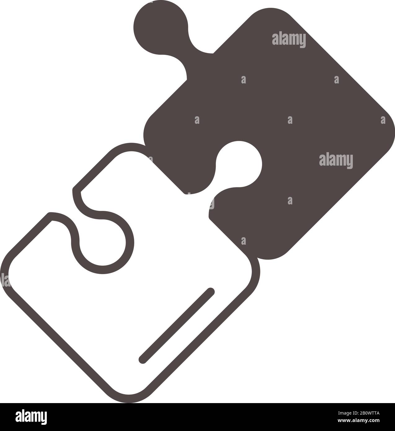 cute puzzle child toy line style icon Stock Vector Image & Art - Alamy