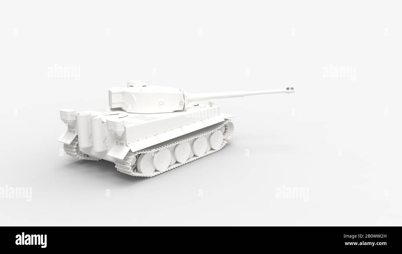 3d rendering of a computer generated model of a ww2 tank isolated Stock ...