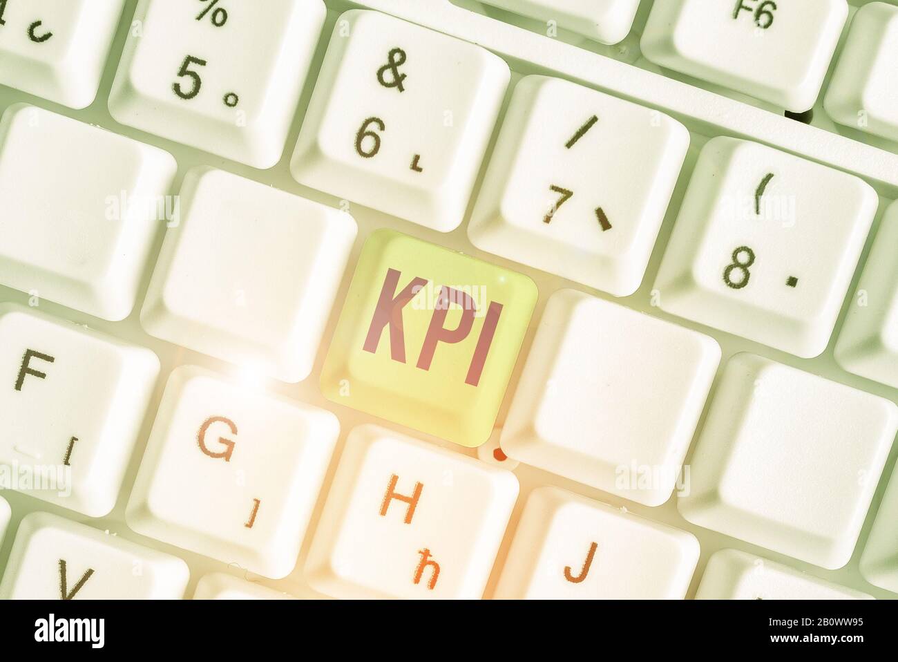 Writing note showing Kpi. Business concept for Evaluate the success of ...