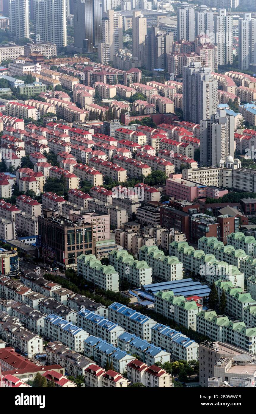 Colourful roofs, residential construction, Pudong, Shanghai, China ... Colourful roofs, residential construction, Pudong, Shanghai, China ...