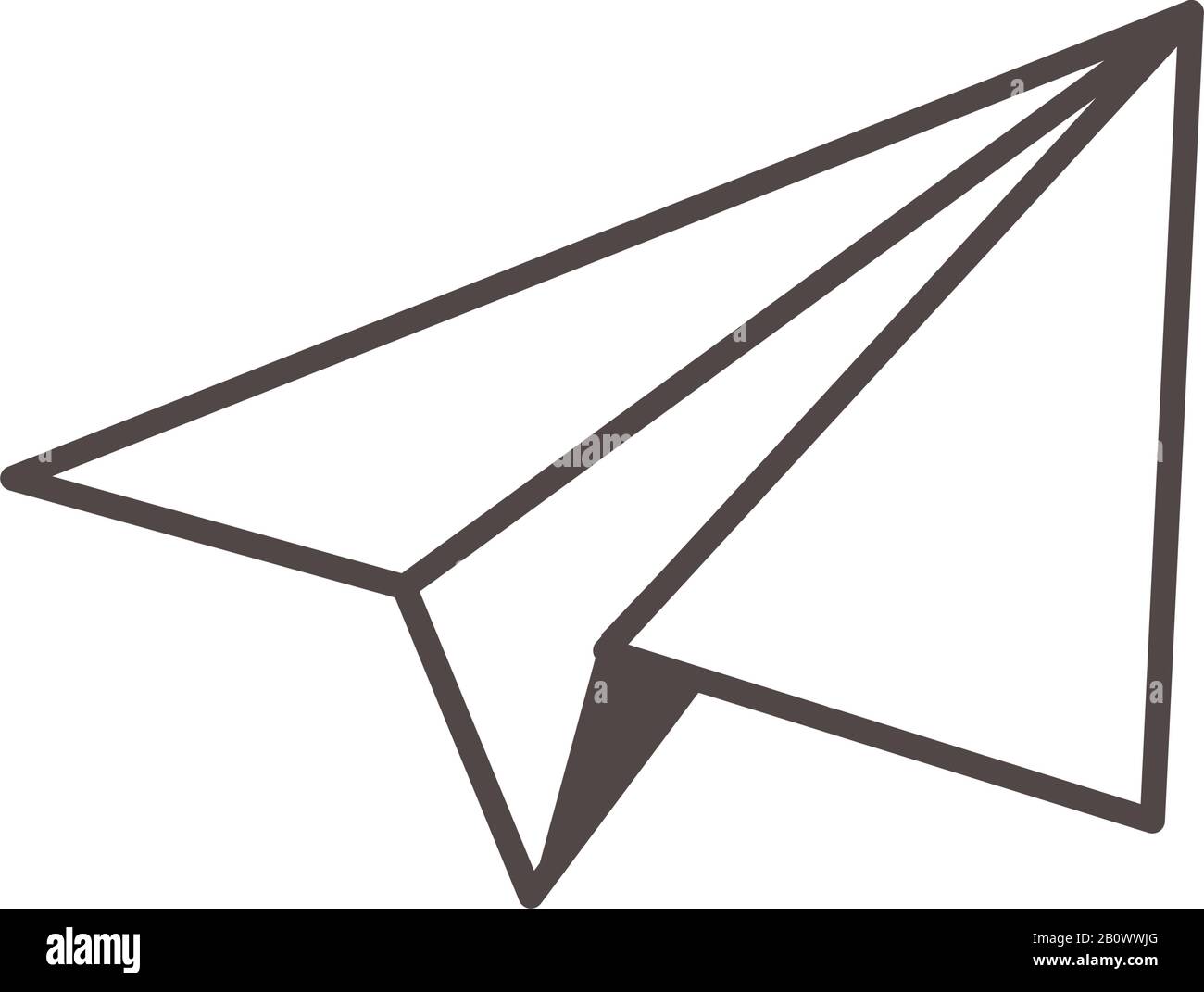paper airplane flying line style icon Stock Vector Image & Art - Alamy