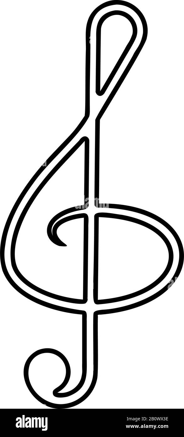 Treble Clef Outline