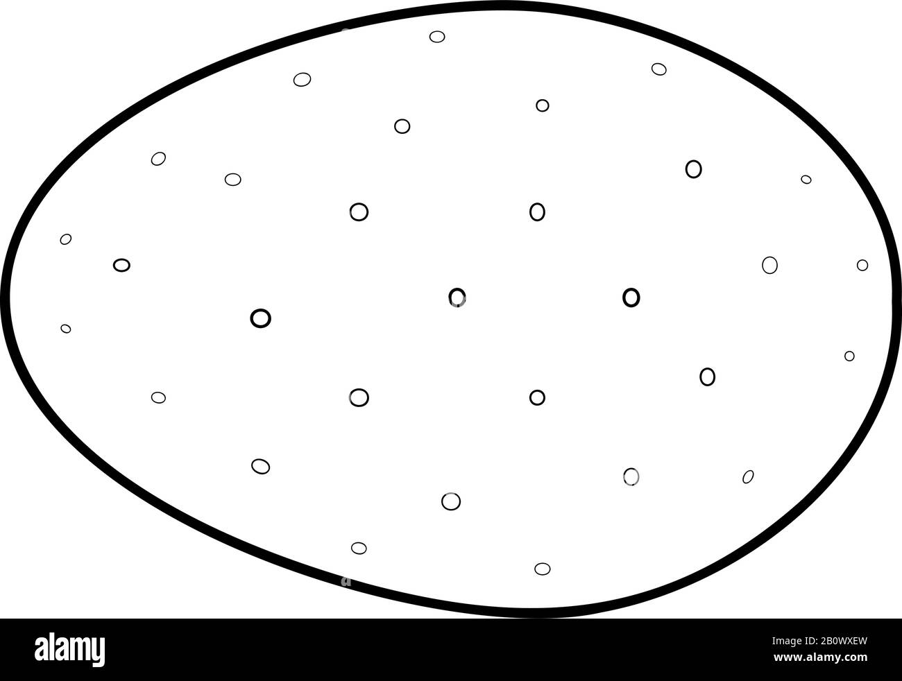 Potato vegetable icon outline black color vector illustration flat ...