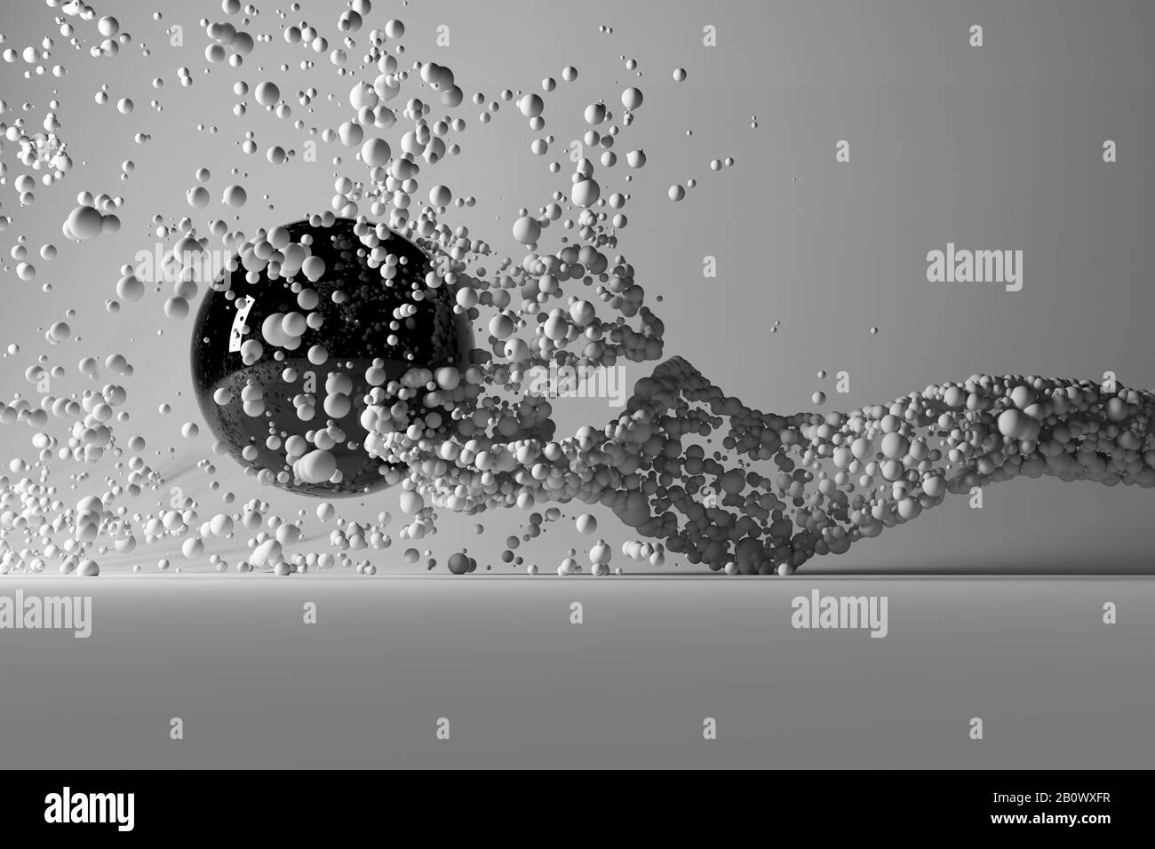 Spherical particles Black and White Stock Photos & Images - Alamy