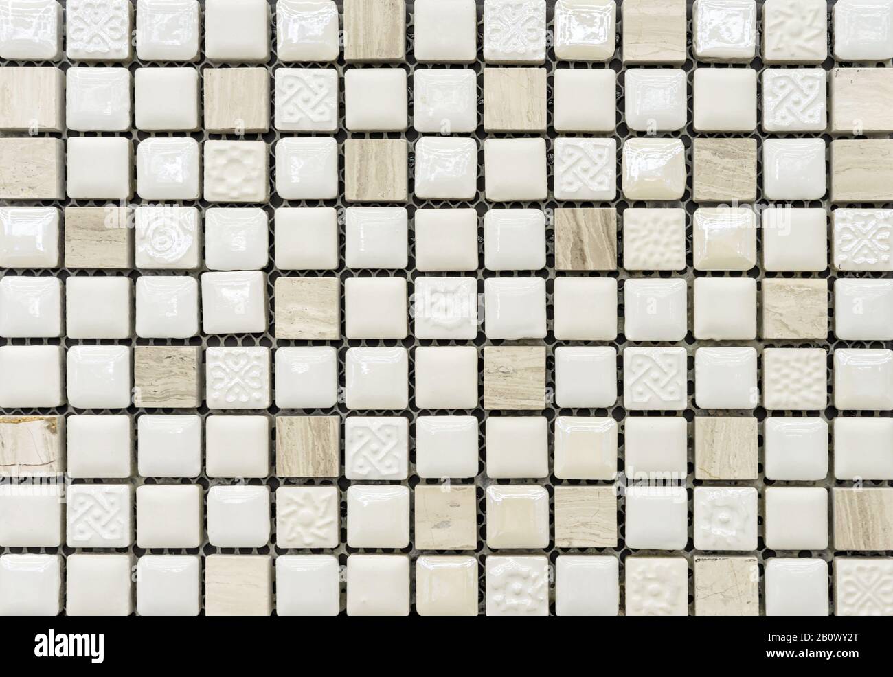Ceramic tile texture beige mosaic hi-res stock photography and images ...