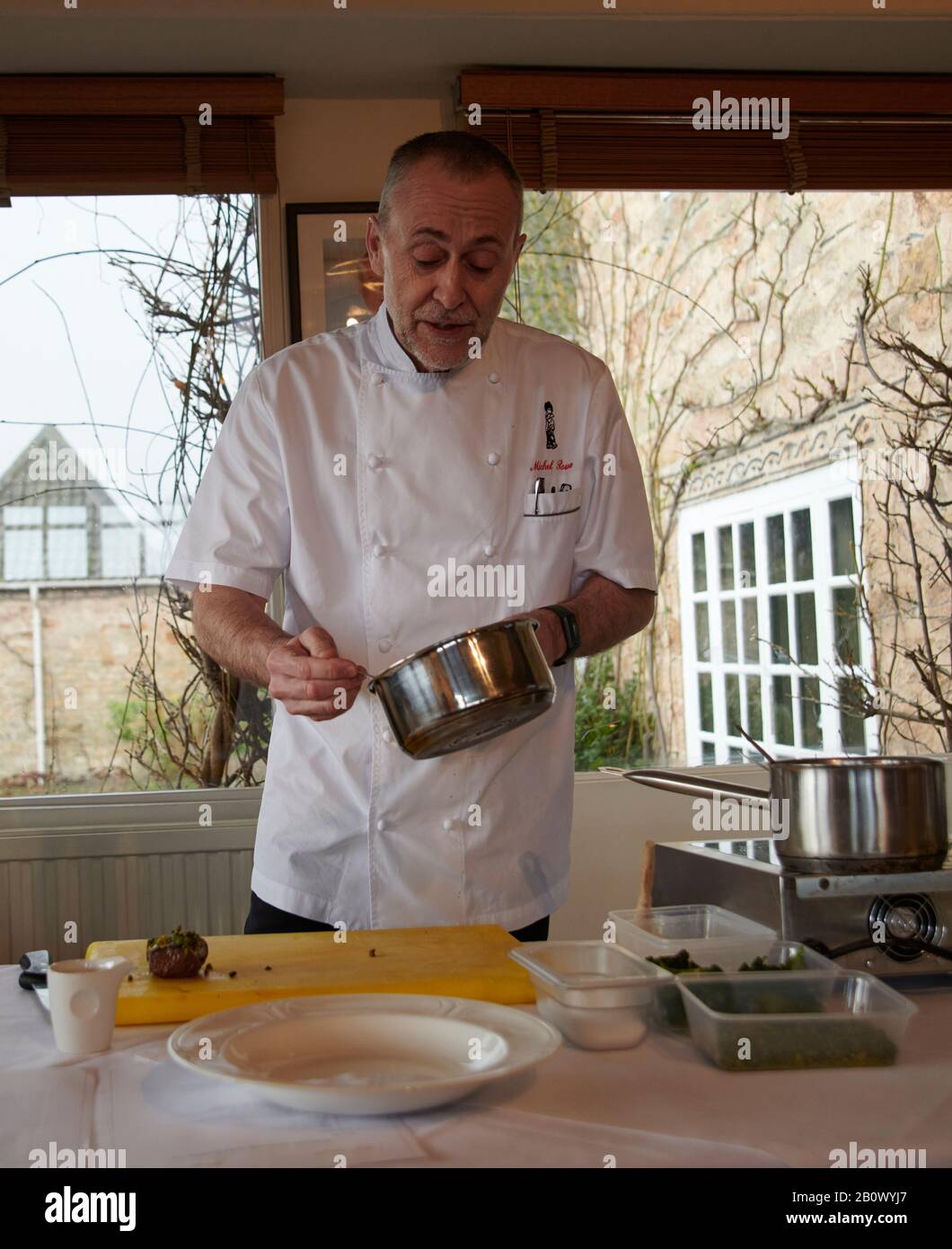 Celebrity Chef Michel Roux JR, at a cookery demonstration at the Luxury ...