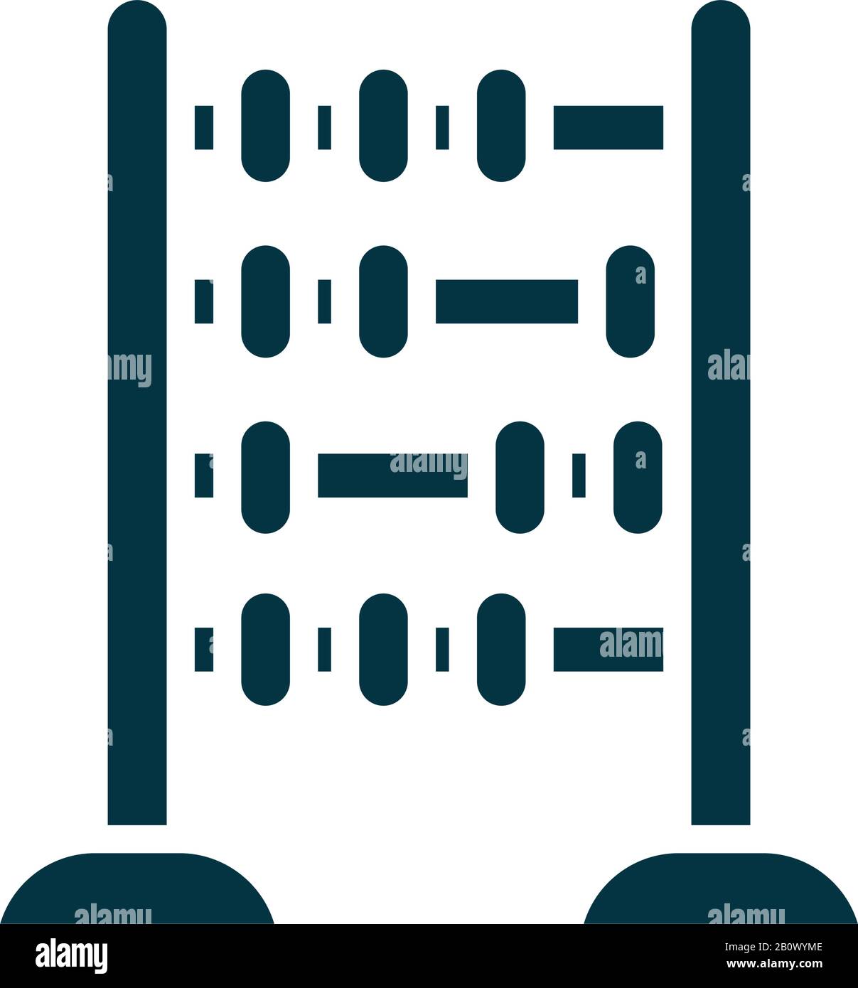 abacus math device silhouette style Stock Vector Image & Art - Alamy