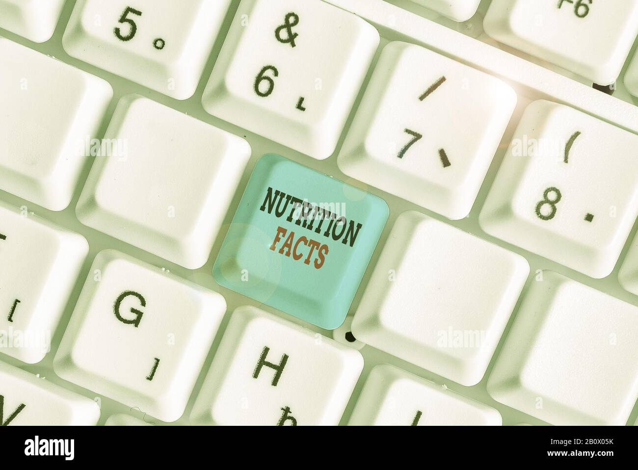 Handwriting text Nutrition Facts. Conceptual photo detailed information ...