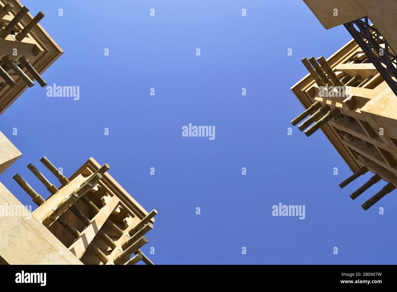 Architecture, wind towers, historical, Souk Madinat, Jumeirah, Emirate ...