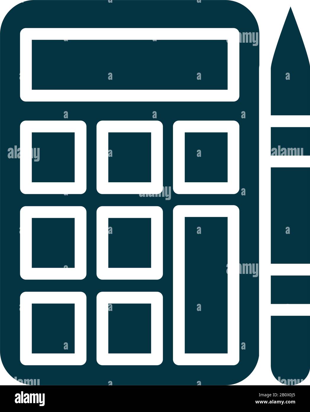 calculator math device silhouette style Stock Vector Image & Art - Alamy