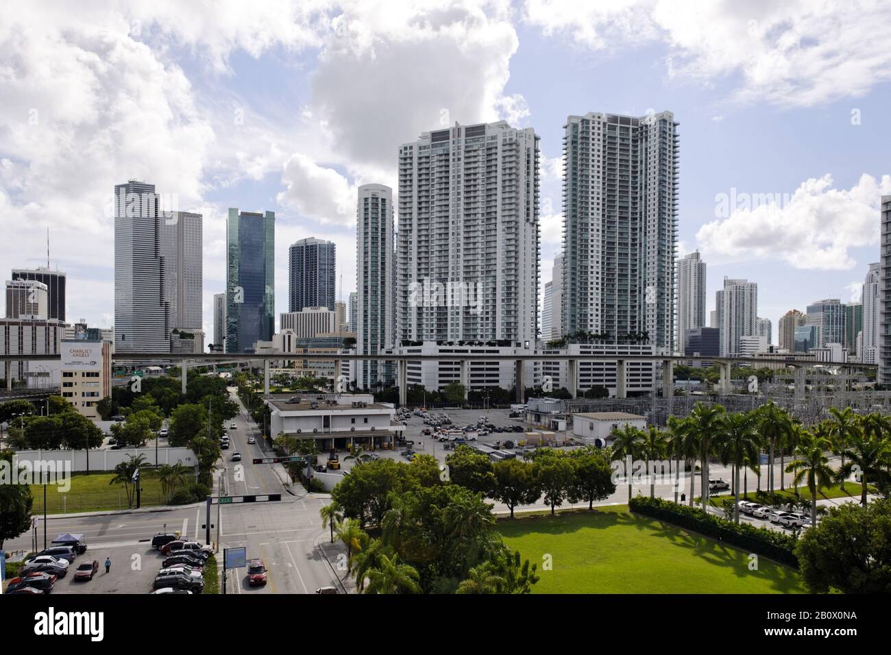 Skyscrapers, tower, office building, Downtown Miami, Miami, Florida ...