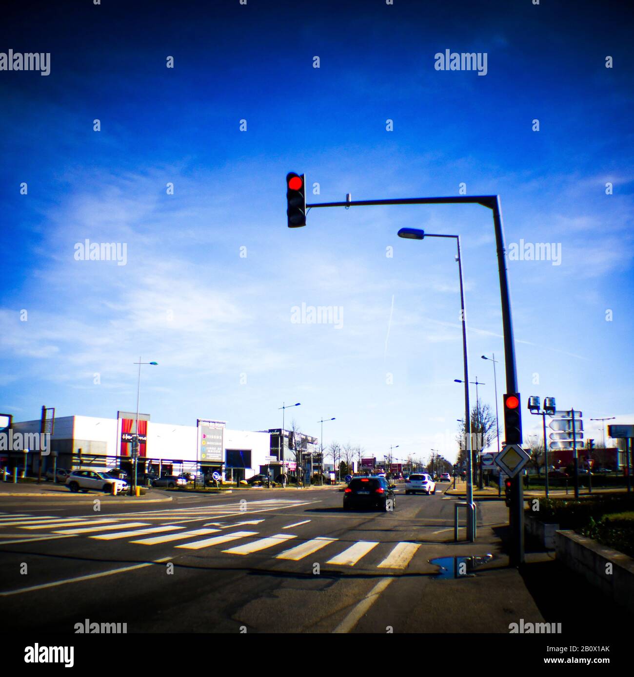 Ugly commercial area, RN6 roadside, Holga digital picture, Chassieu ...