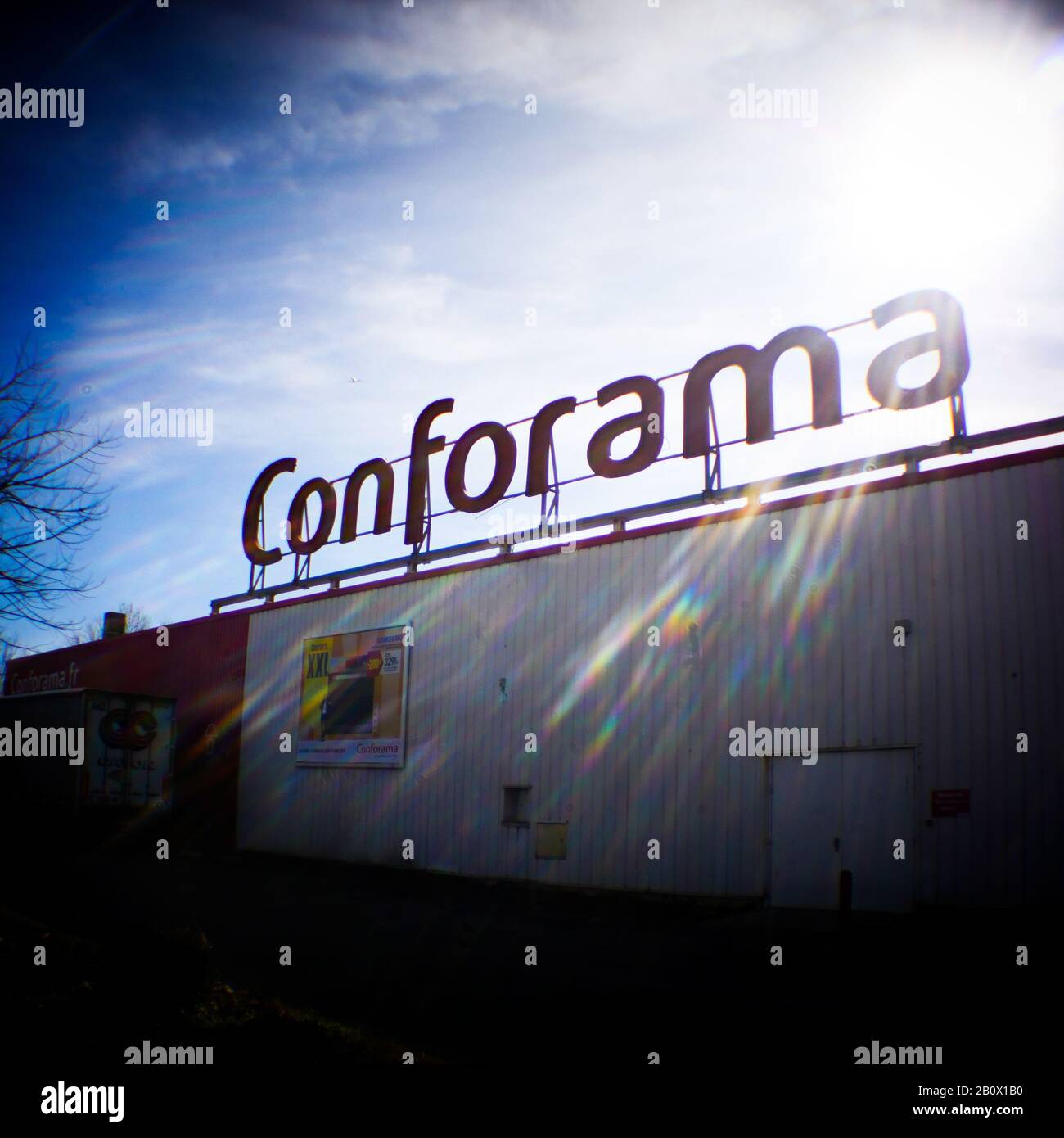 Ugly commercial area, RN6 roadside, Holga digital picture, Chassieu ...