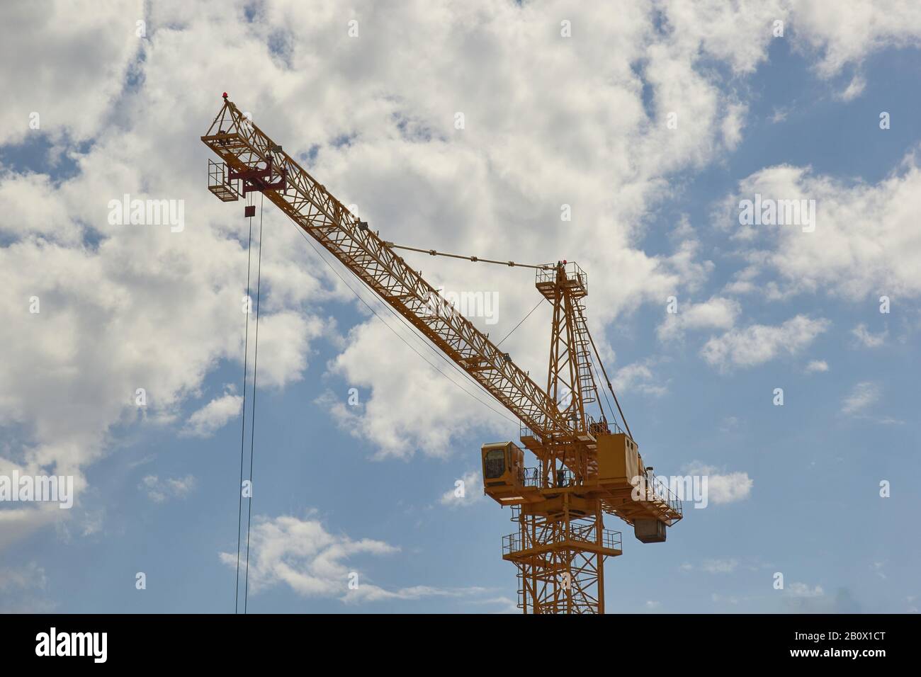 Industrial construction cranes the construction of an building Stock ...