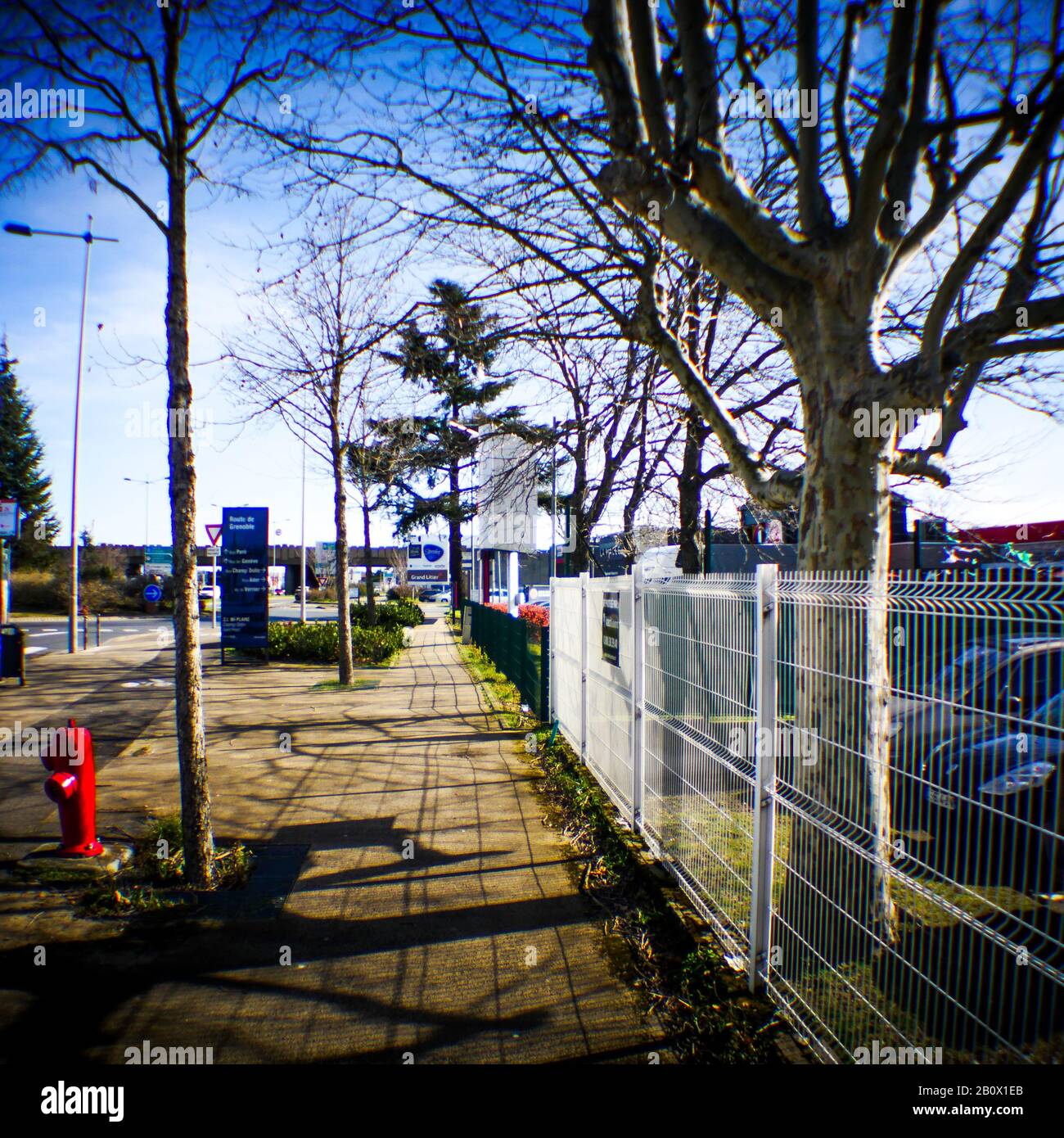 Ugly commercial area, RN6 roadside, Holga digital picture, Chassieu ...