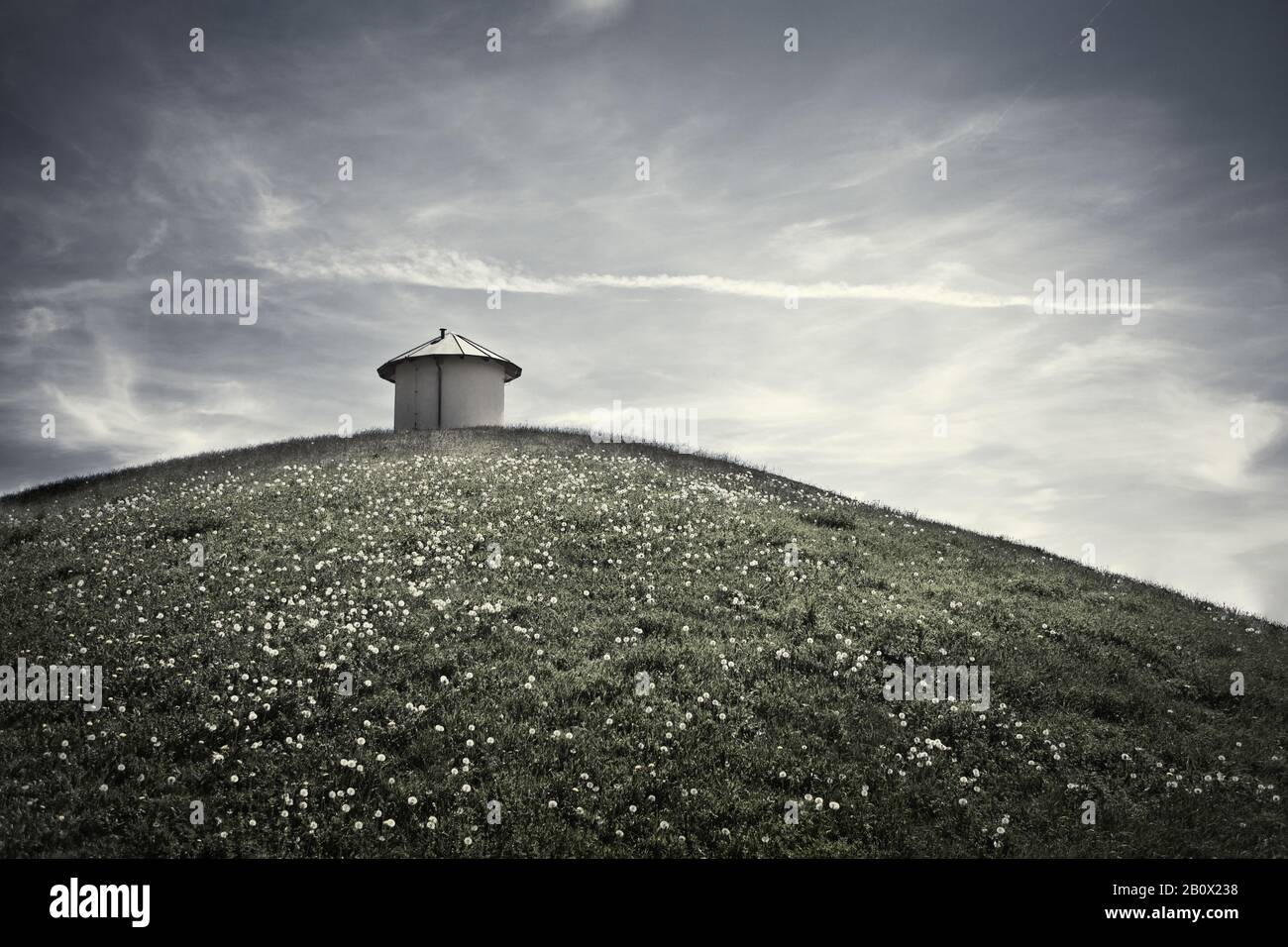 Storage tower, water storage in spring Stock Photo - Alamy