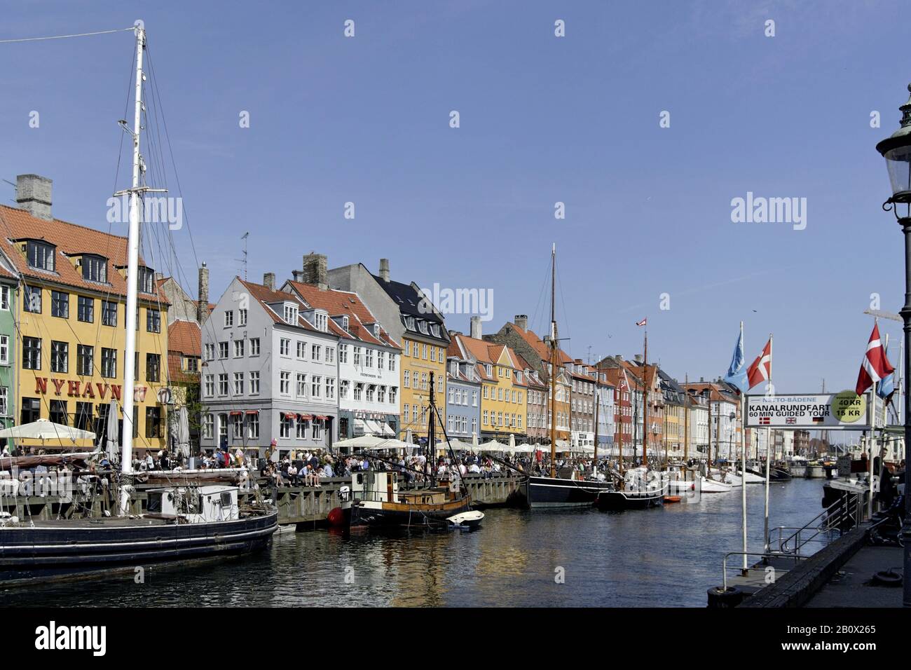 Nyhavn entertainment district, Copenhagen, Denmark, Scandinavia Stock ...