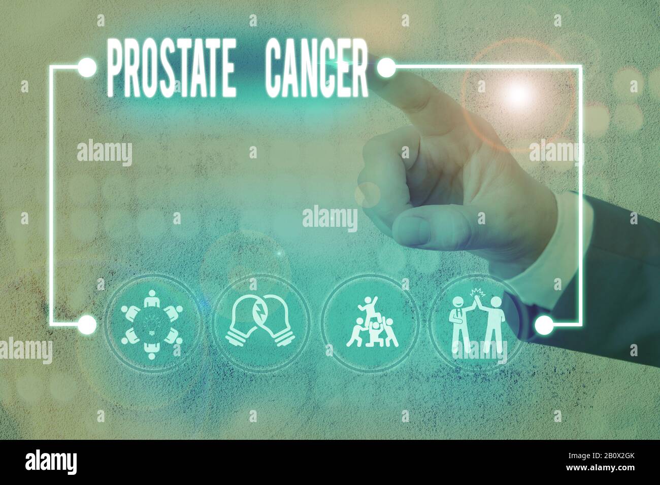 Writing note showing Prostate Cancer. Business concept for cancer ...