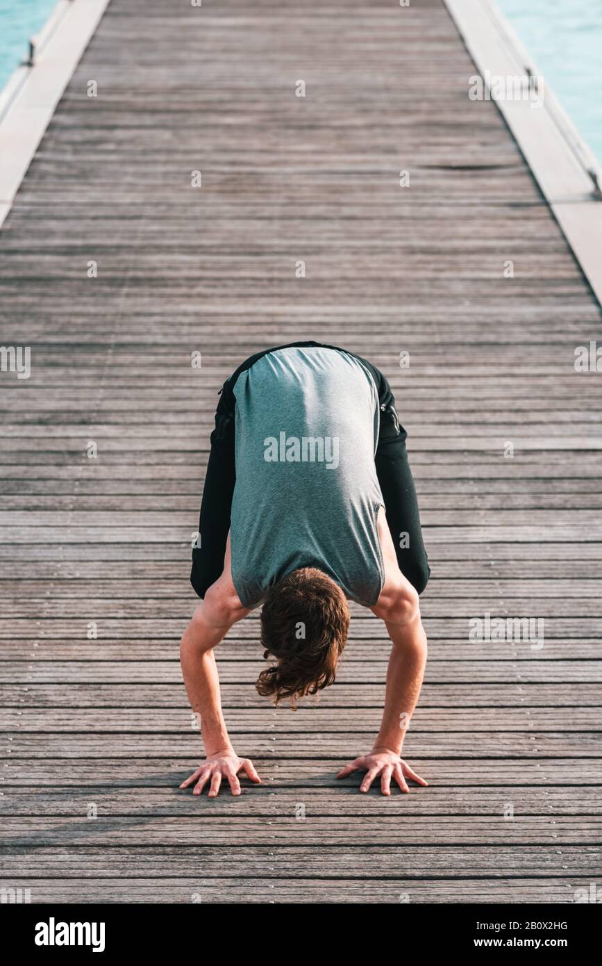 Bakasana or Crane Pose you keep in balance on your hands and with your ...