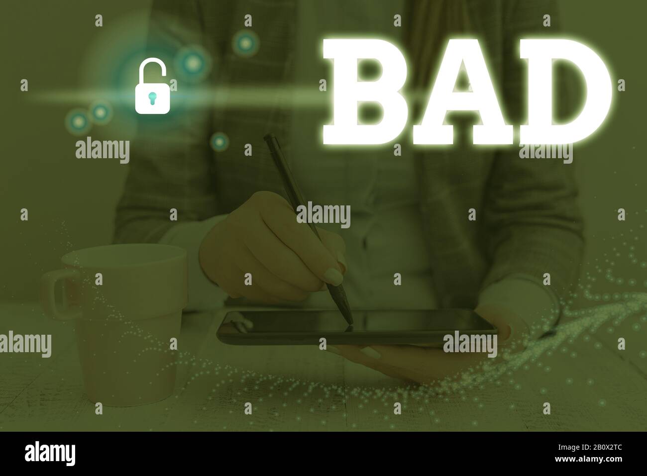 Writing note showing Bad. Business concept for Unpleasant things that ...