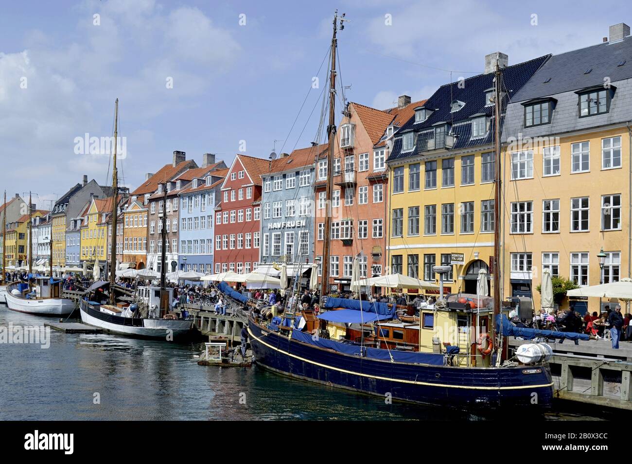 Nyhavn entertainment district, Copenhagen, Denmark, Scandinavia Stock ...