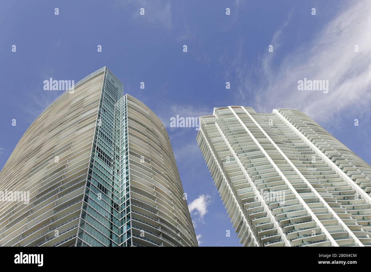 modern high-rise residential buildings on Biscayne Boulevard, Downtown ...