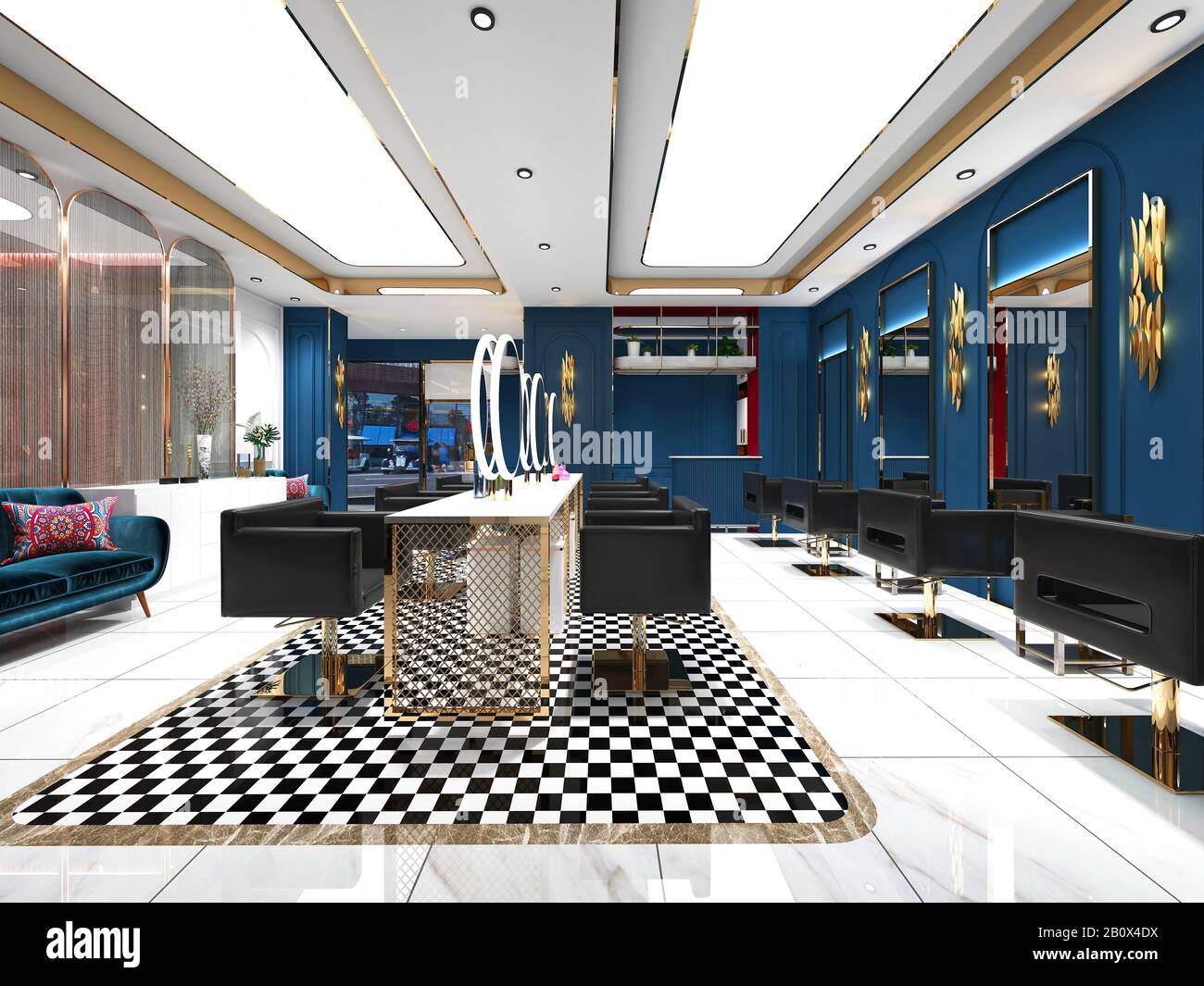 3d render of beauty spa wellness saloon Stock Photo - Alamy