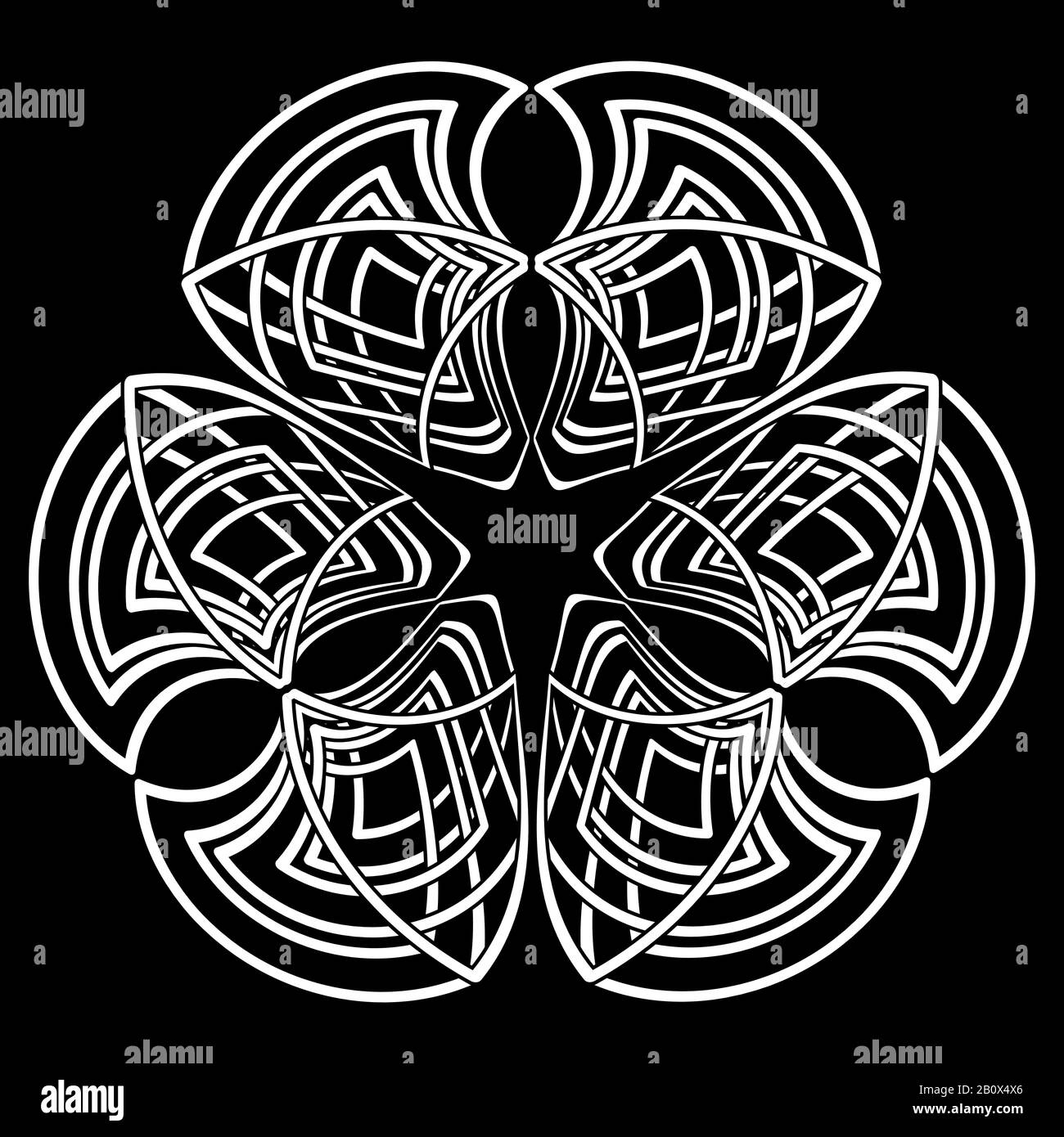 Black and white triple gothic symbol in tribal celtic style Stock ...