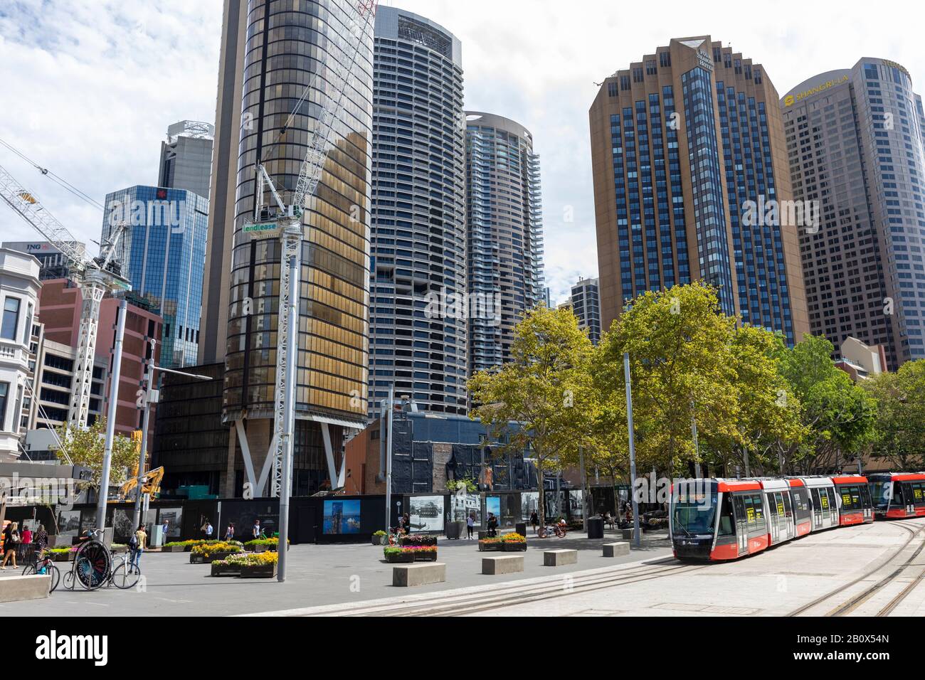 Sydney city centre cityscape viewed from Circular Quay with sydney ...